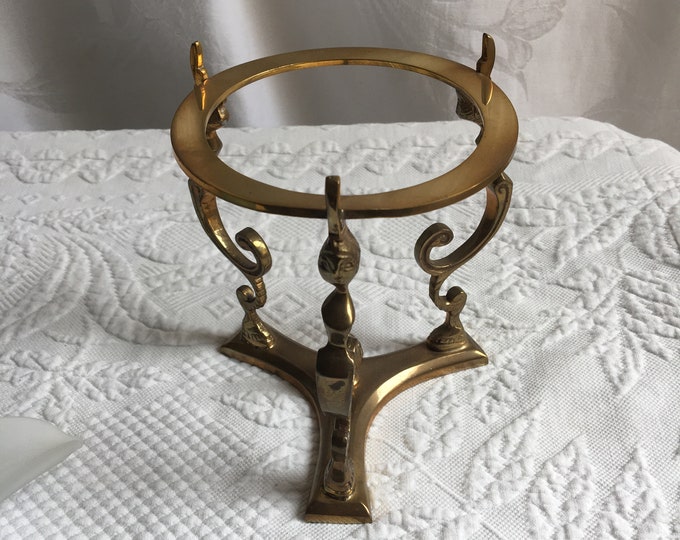 Vintage Brass Stand for Large Egg, Candle or Other Figurine. Fancy ...