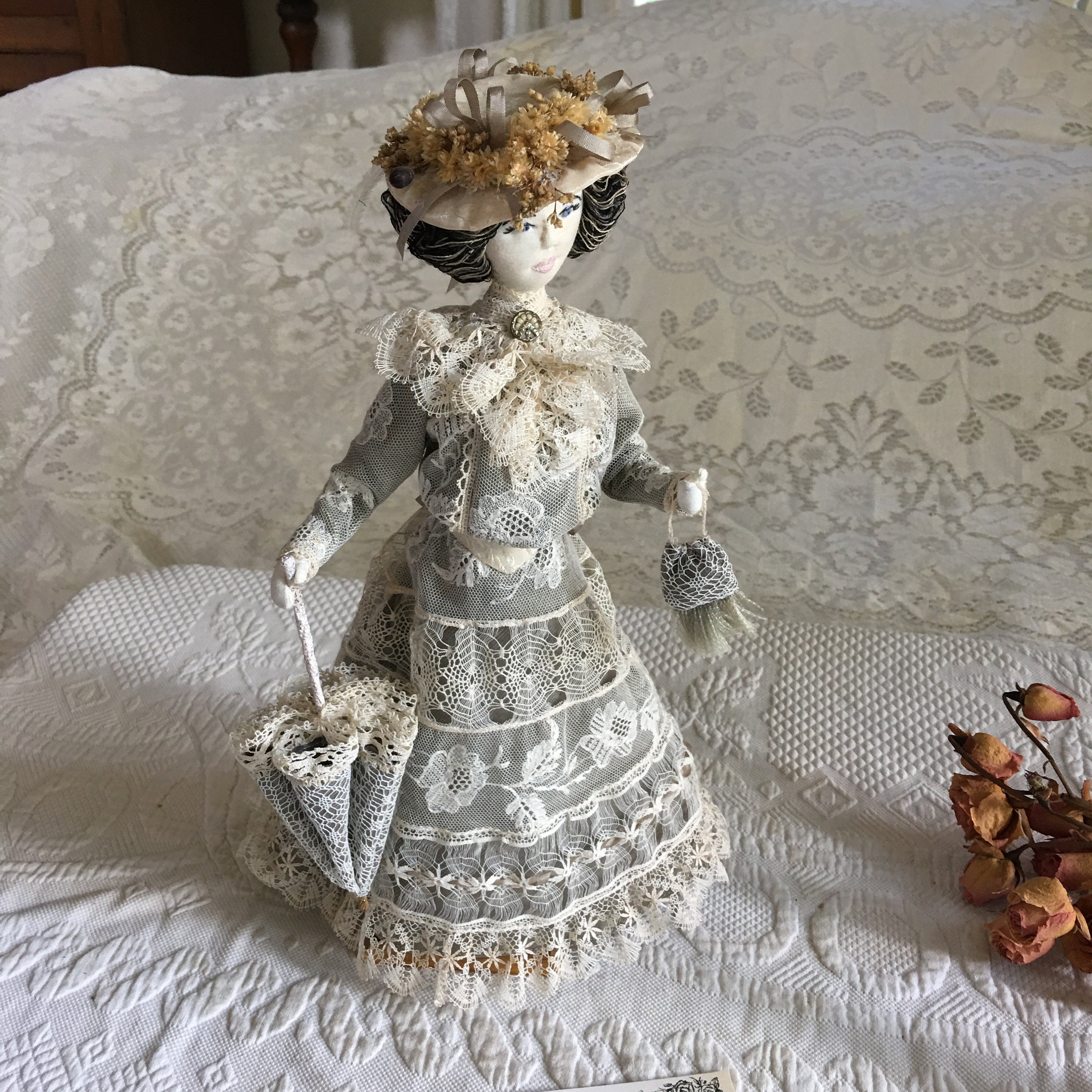Vintage Exquisite Lace Doll. Remember When, Original Hand Made Doll by ...