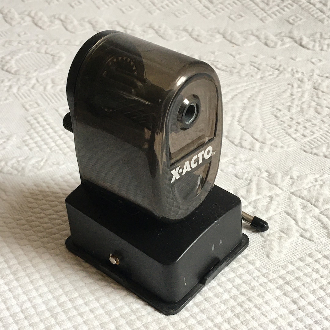 Vintage X-acto Pencil Sharpener. Tabletop Pencil Sharpener. Hand Crank ...