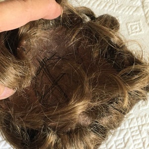 Vintage Dynel Fiber Doll Wig. Made in USA. 4" to 4 1/2" Doll Head ...