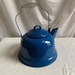 Vintage Blue and White Spatterware Tea Kittle. Great for Use on a Camp ...