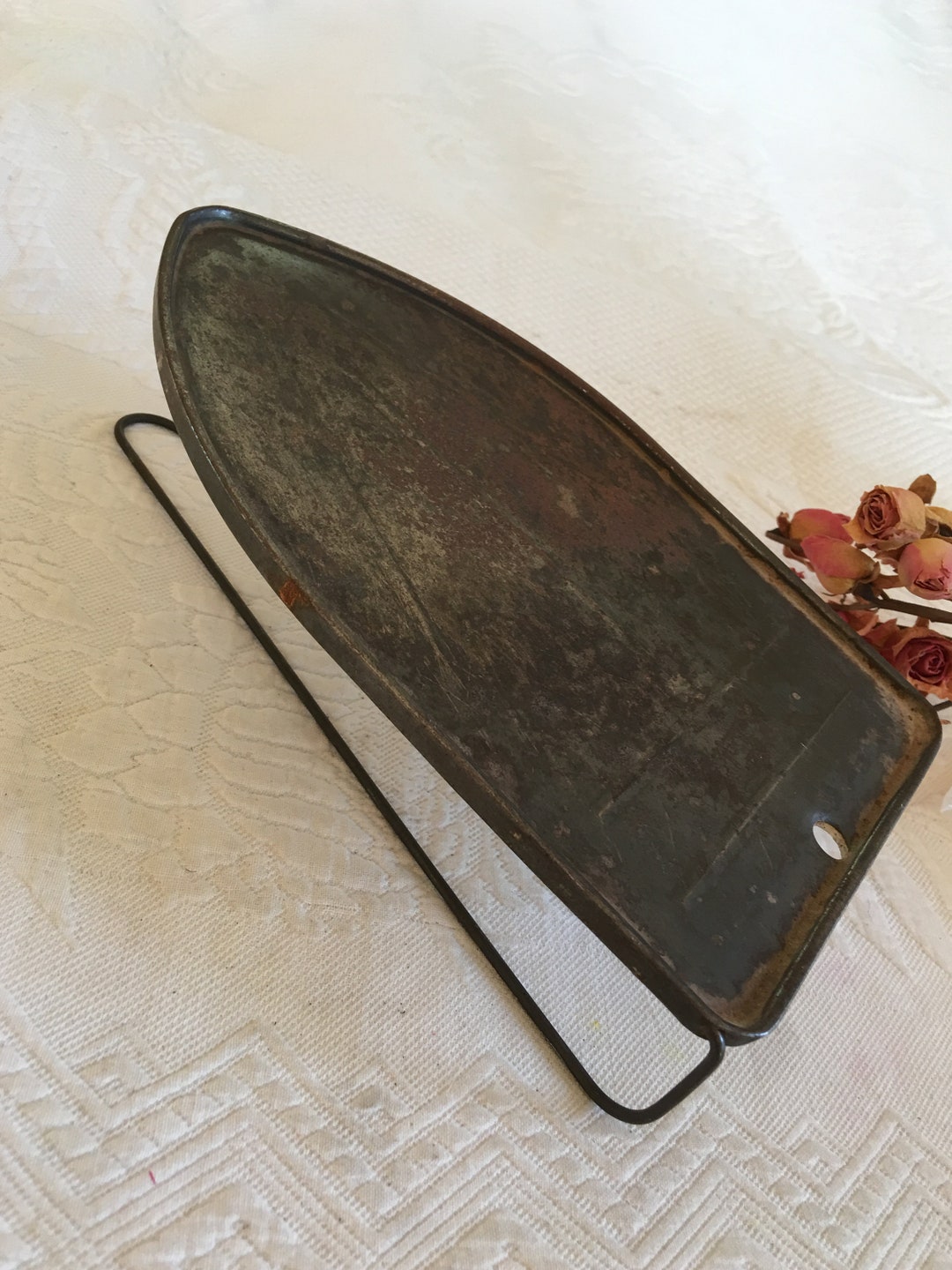 Antique Iron Stand for Hot Iron on Ironing Board or Table. Set Iron on ...