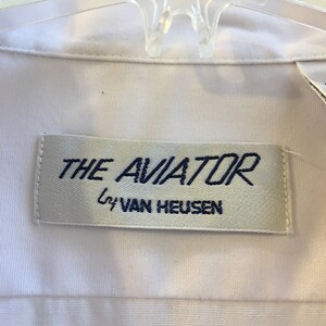 Vintage the Aviator by Van Heusen White Pilot Mans Shirt. Shoulder ...