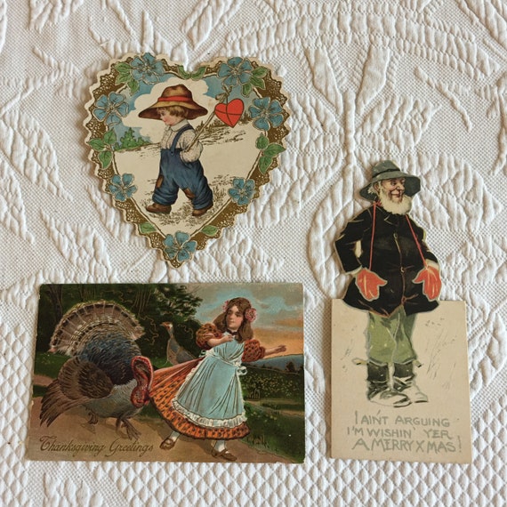 Antique Victorian Greeting Card. Listing 1 Card. Heart W/ - Etsy