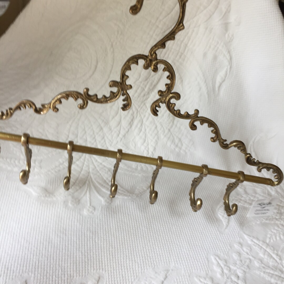 Victorian Look Jewelry Hanger. Fancy Brass Decorative Hanger for Wall ...