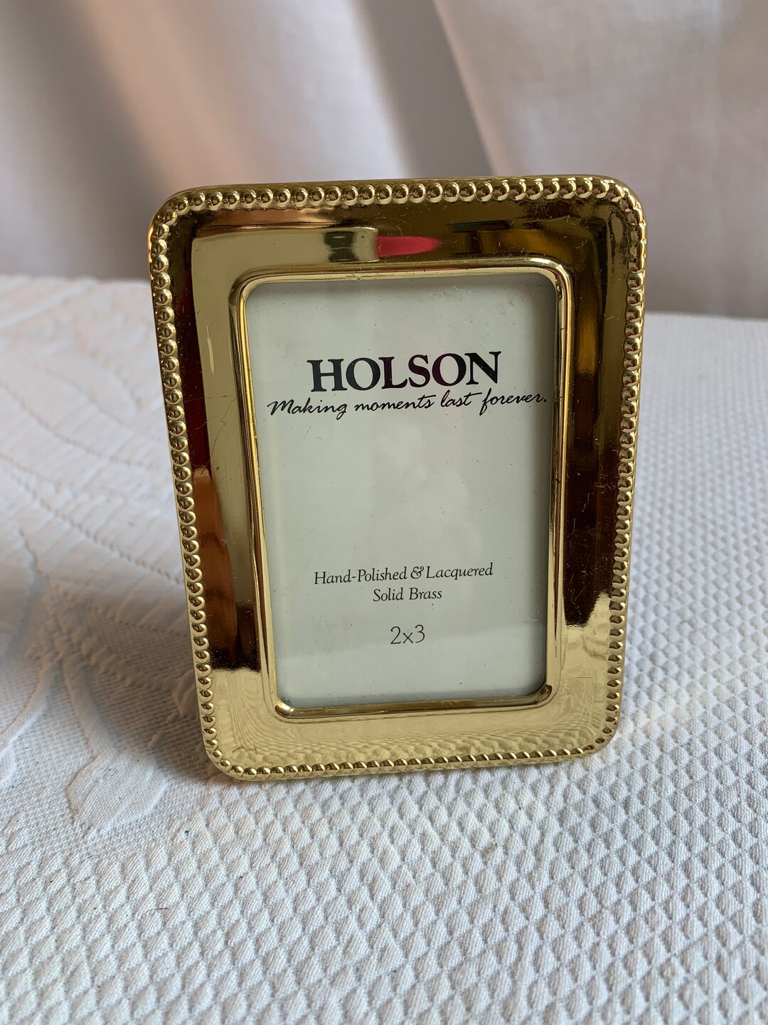 Vintage Shiny Gold Brass Frame. Small Holson Frame Hand Polished and ...