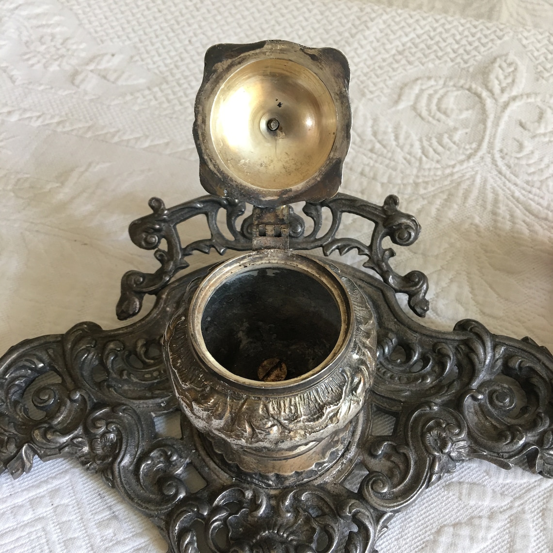 Antique Ink Well. Fancy Molded Victorian Ink Well. Swirling | Etsy