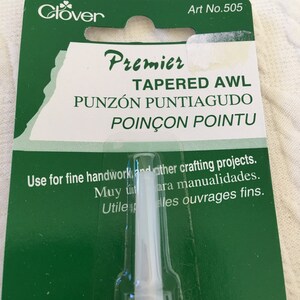 Craft Tapered Awl. Clover Premier Tapered Awl Use For Fine | Etsy
