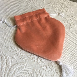 Handmade Reticule Purse. Pink Velvet Reticule Purse. White Cord ...