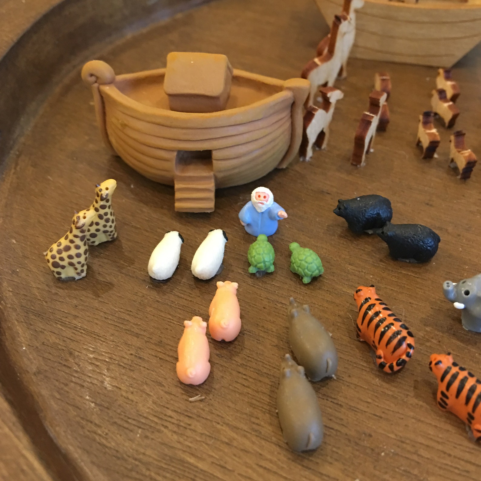Vintage Miniature Clay Noah's Ark Noah and 8 Pair of Hand - Etsy