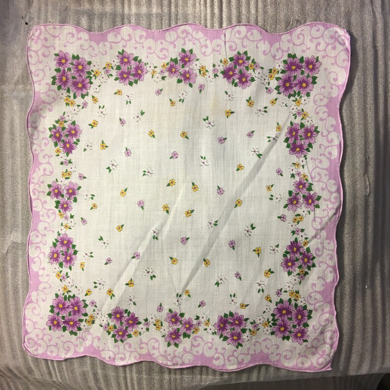 Vintage Handkerchief Greeting Card. Choose Your Card. Lady | Etsy