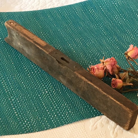 Antique Wooden Level. Carpenters Level of Wood and Metal With | Etsy