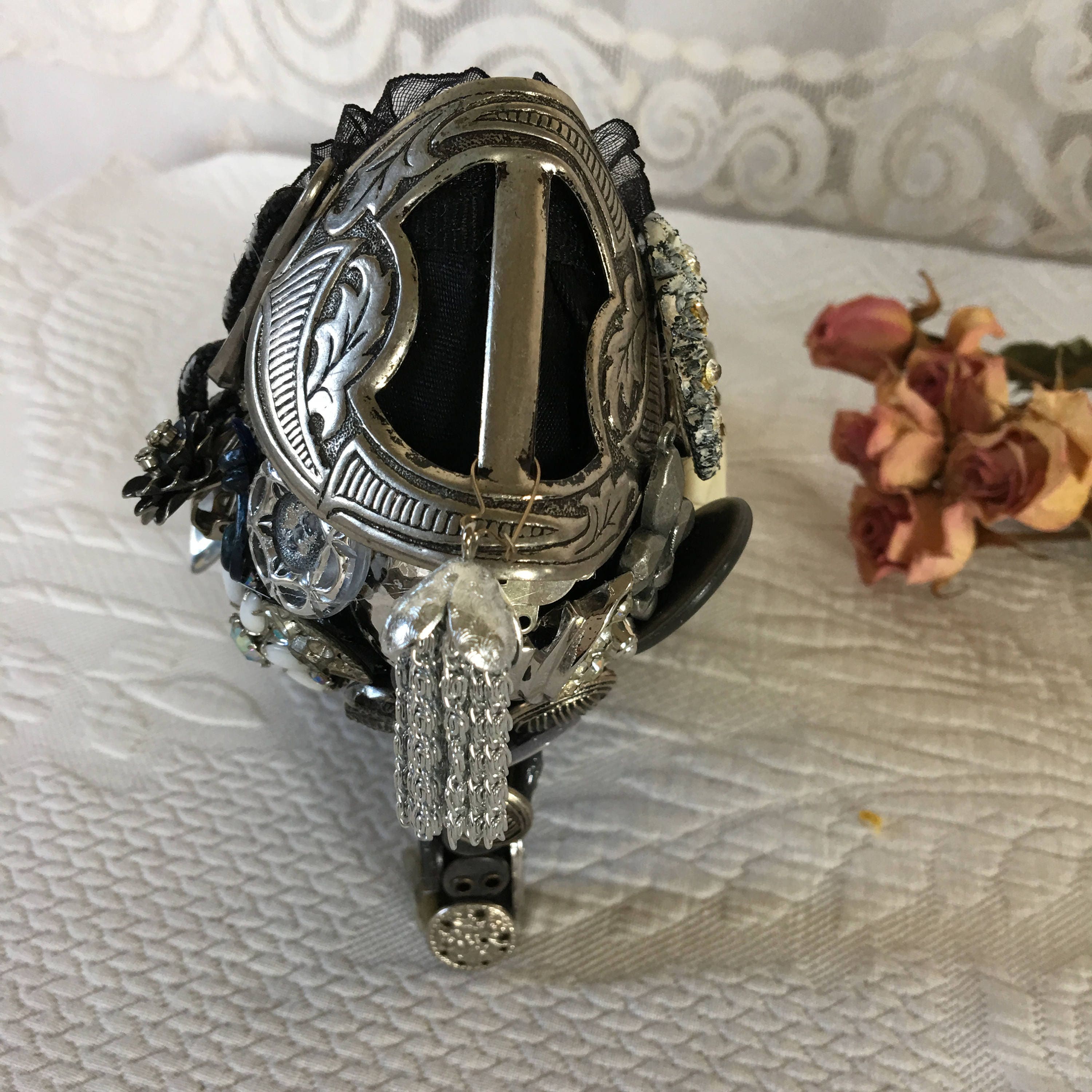 Handmade Button Shoe, Jewelry High Heel. Dresser Accent to Hold ...