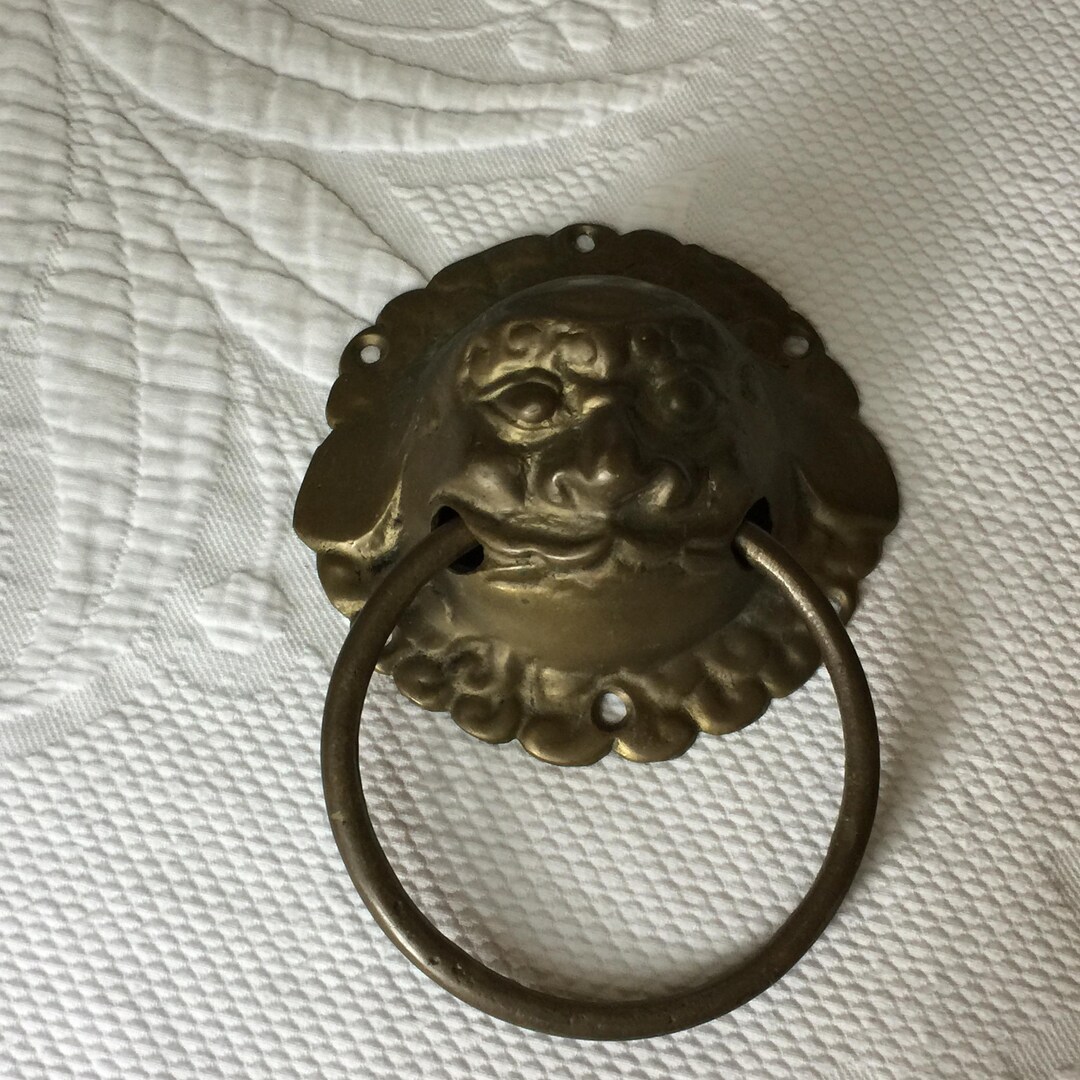 Vintage Solid Brass Gargoyle Style Door Knocker or Towel Holder. Just ...