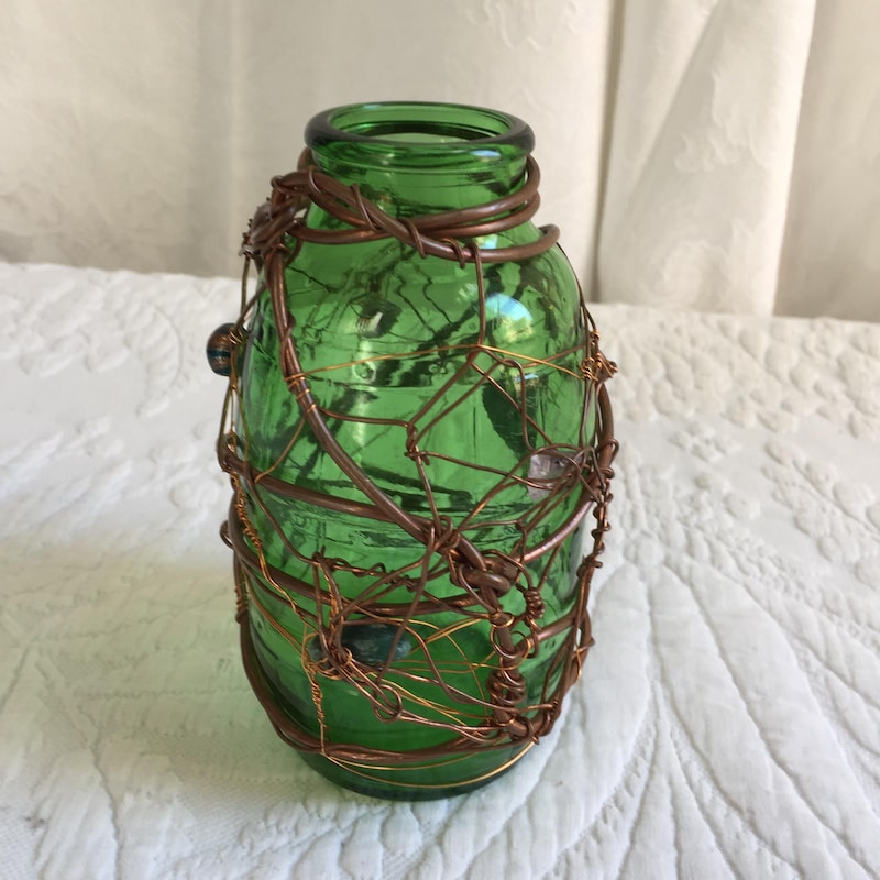 Wire Wrapped Bottle - Etsy