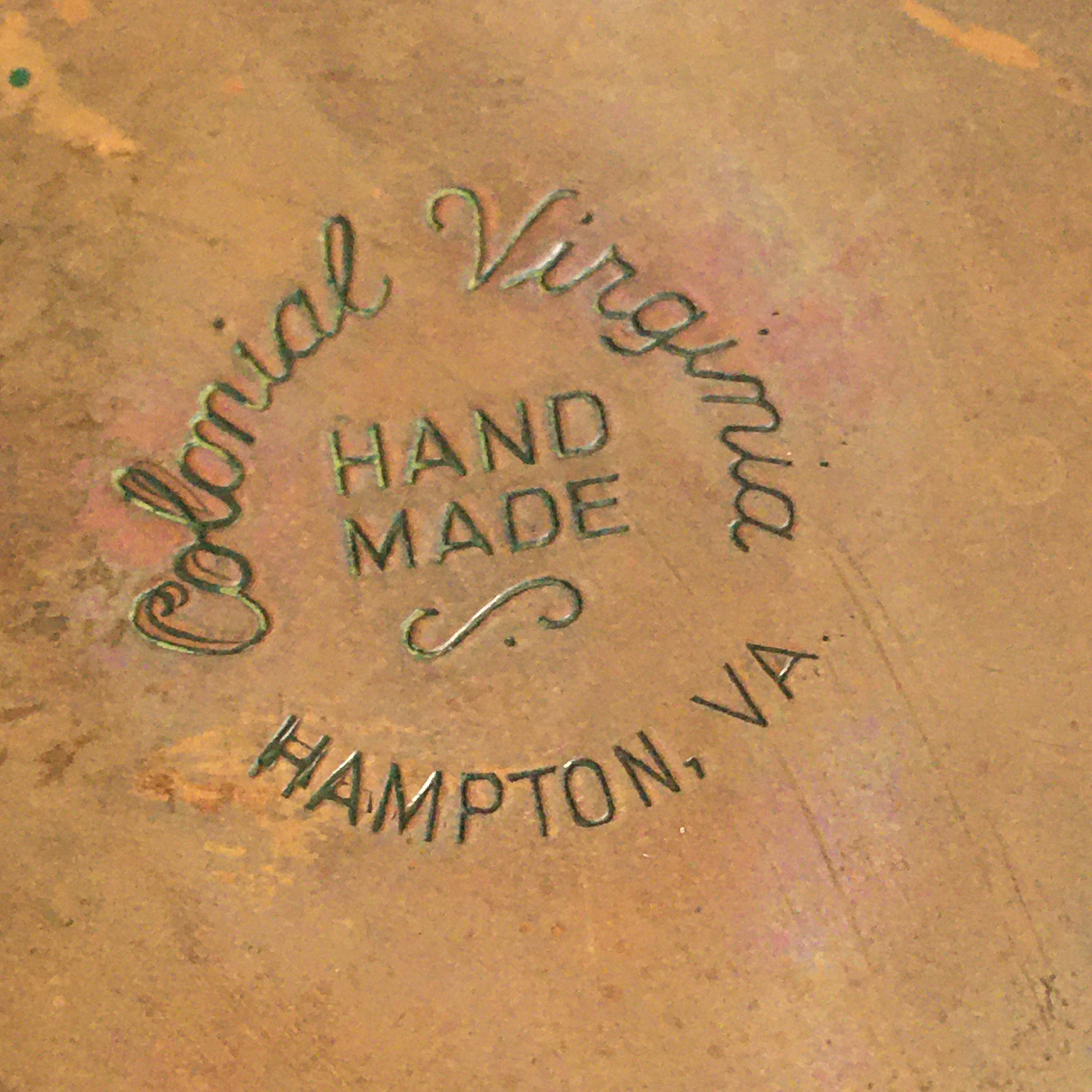 Vintage Copper Colonial Virginia Antique Style Mug. Handmade in Hampton ...