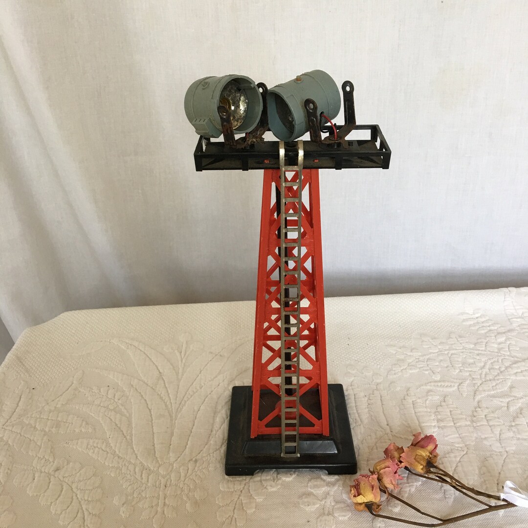 Vintage Electric Model Train Tower. Electrified Plastic Tower - Etsy