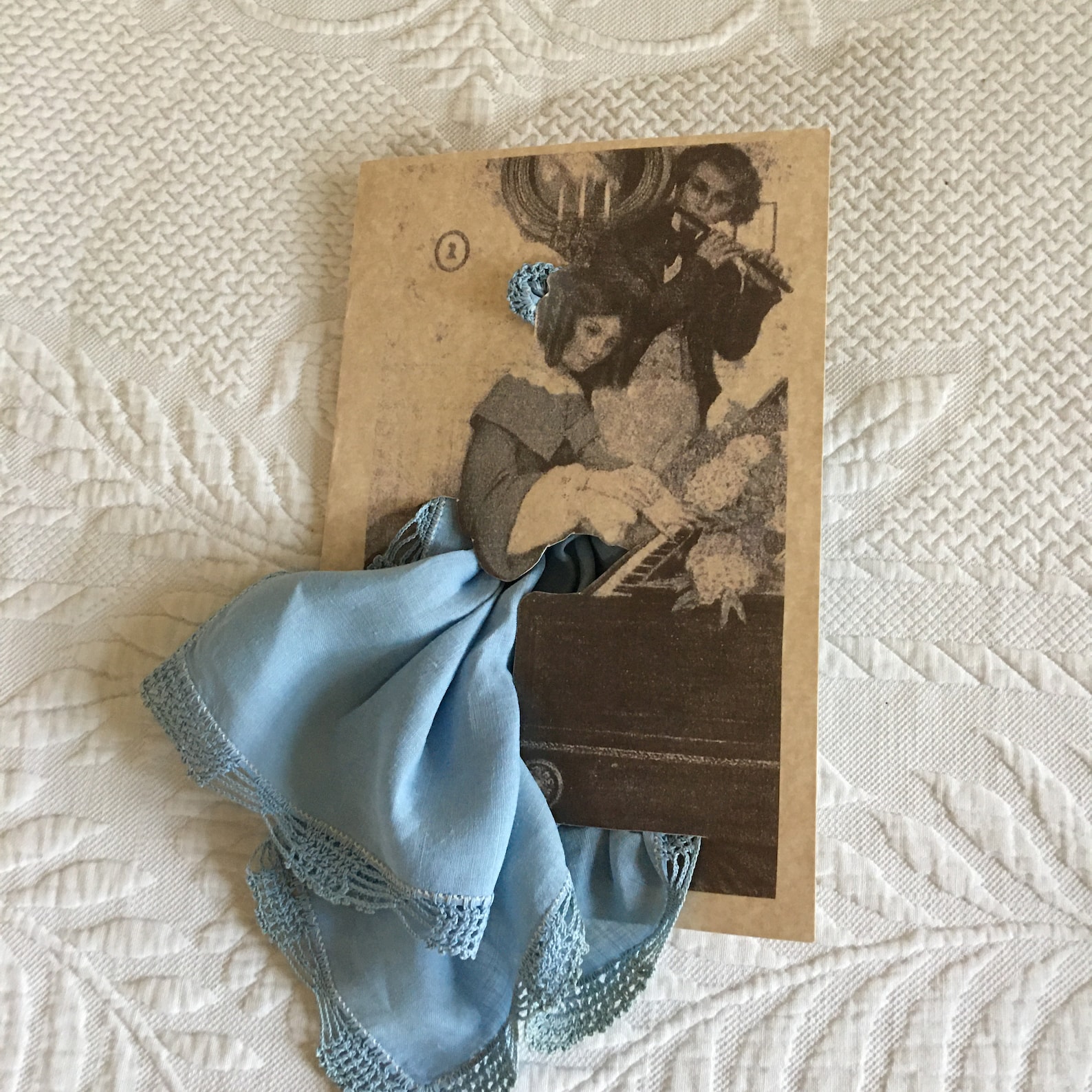 Vintage Handkerchief Greeting Card. Choose Your Card. Lady - Etsy