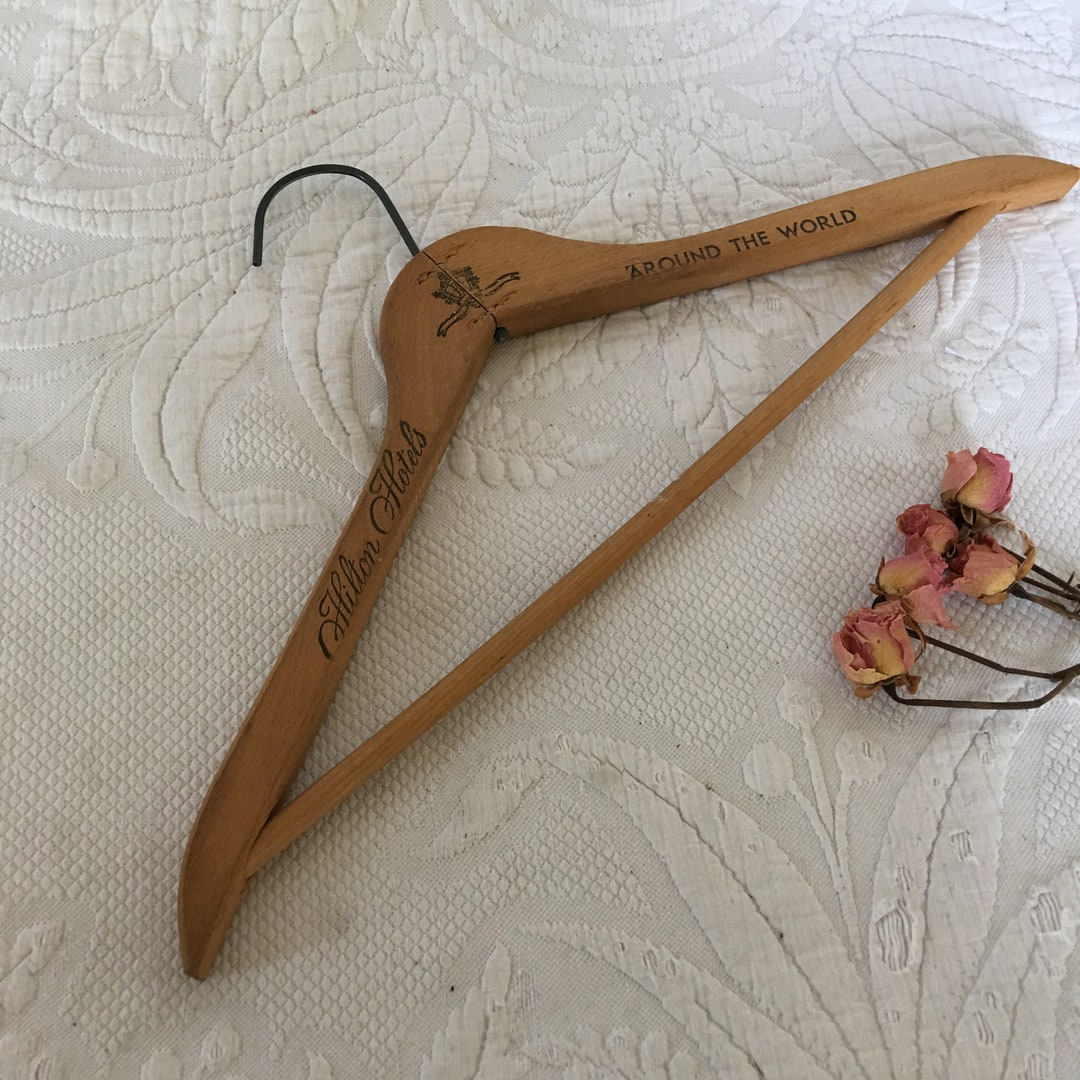 Vintage Hilton Hotels Wooden Hanger. Hilton Hotels Around the World ...