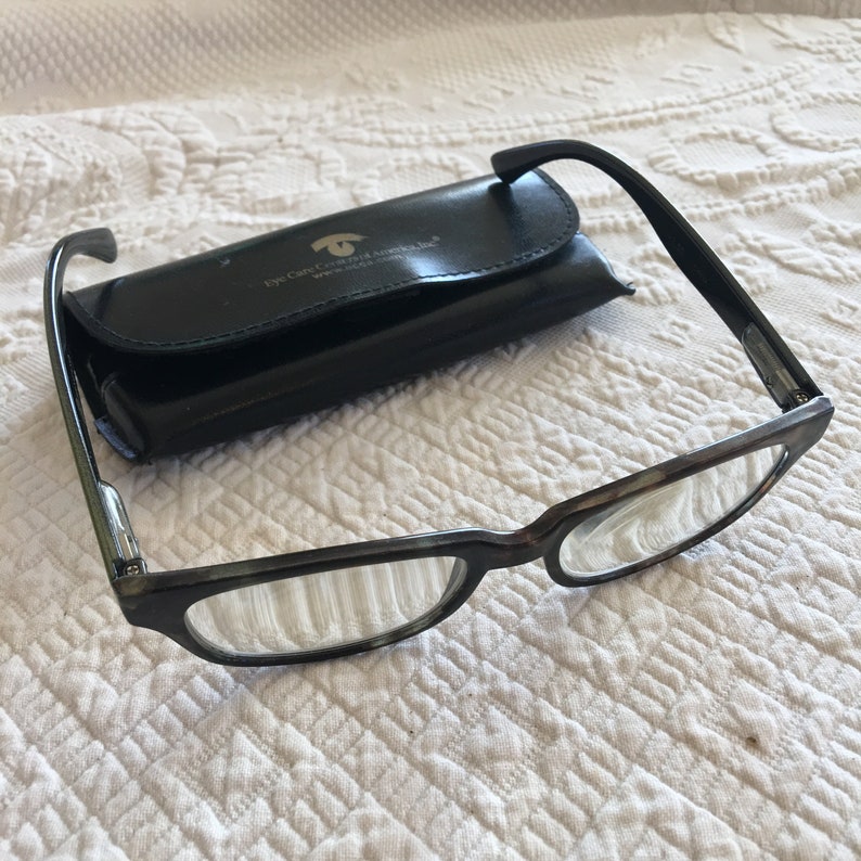 Vintage Joy Mangano +3.50 Readers. Black and Marbleized Green Side ...