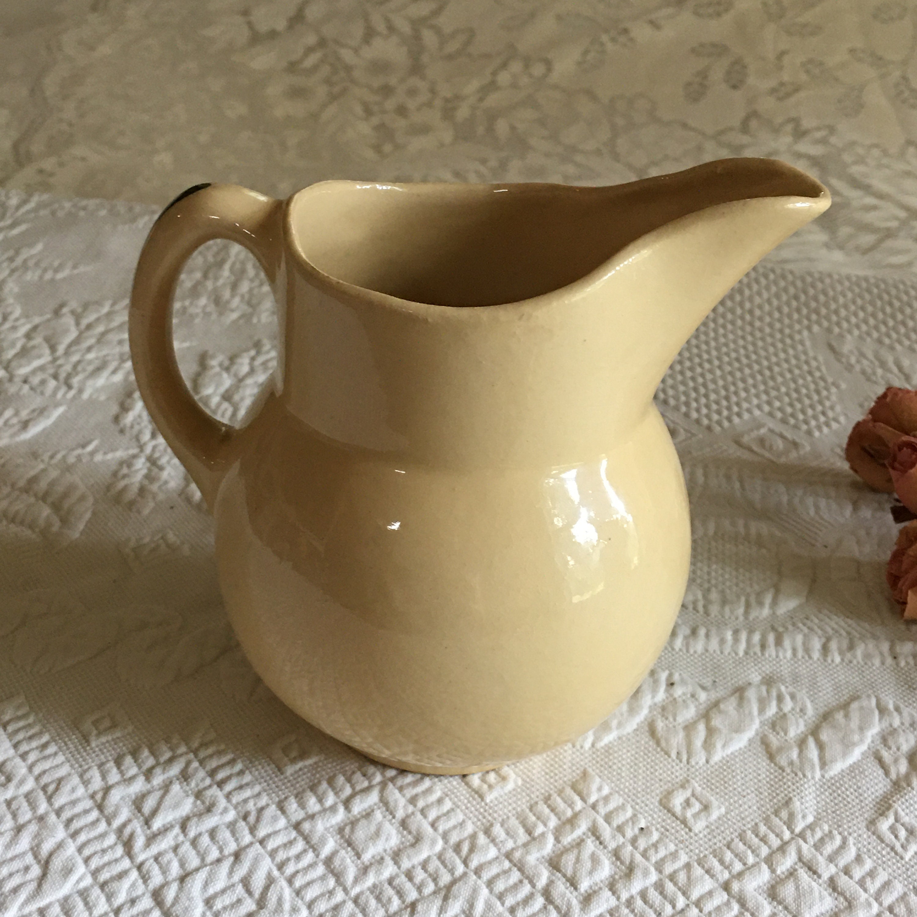 Antique Watt Apple Pitcher. Cream or Small Milk Pottery - Etsy UK