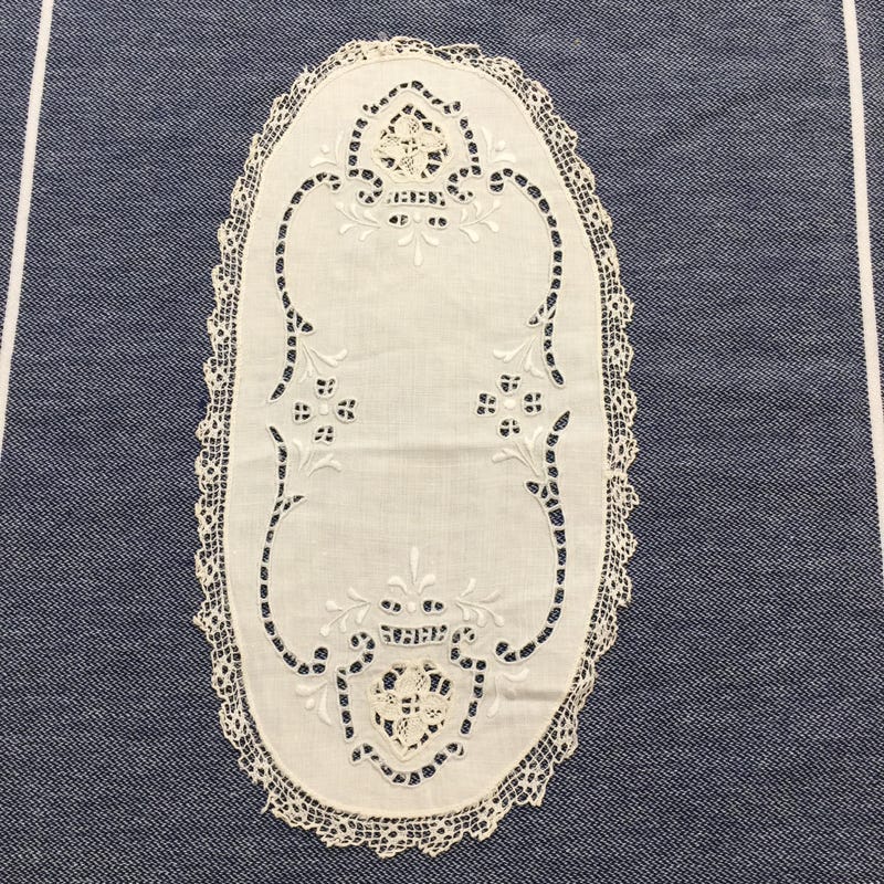 Vintage White Tray Cloth - Etsy