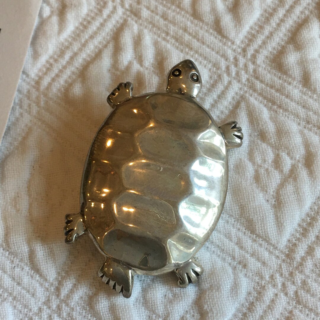 Vintage Sterling Silver Turtle Pin Brooch. Royal Ontario Museum ...