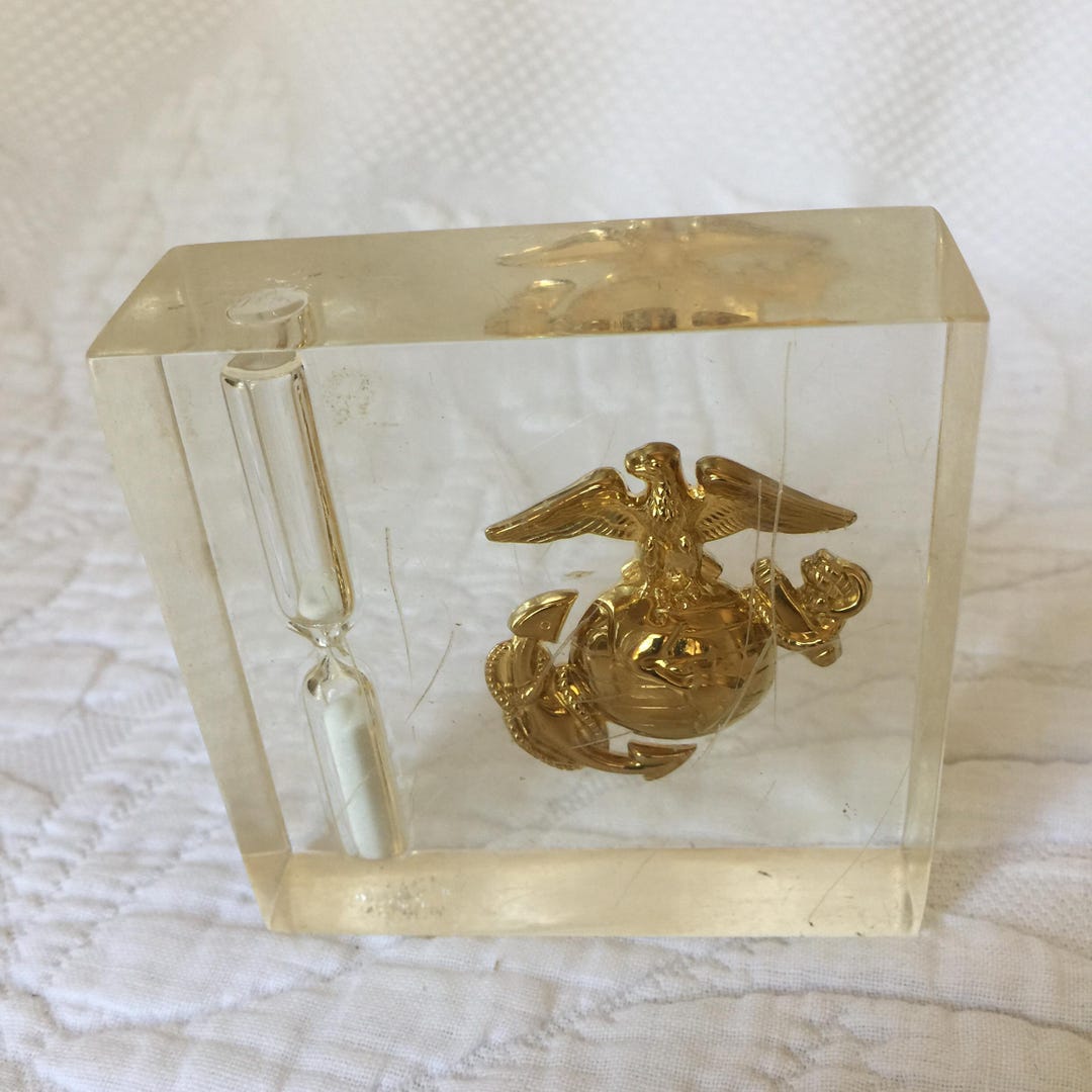 Vintage US Marine Corps Desk Hourglass Three Minute Sand Timer With ...