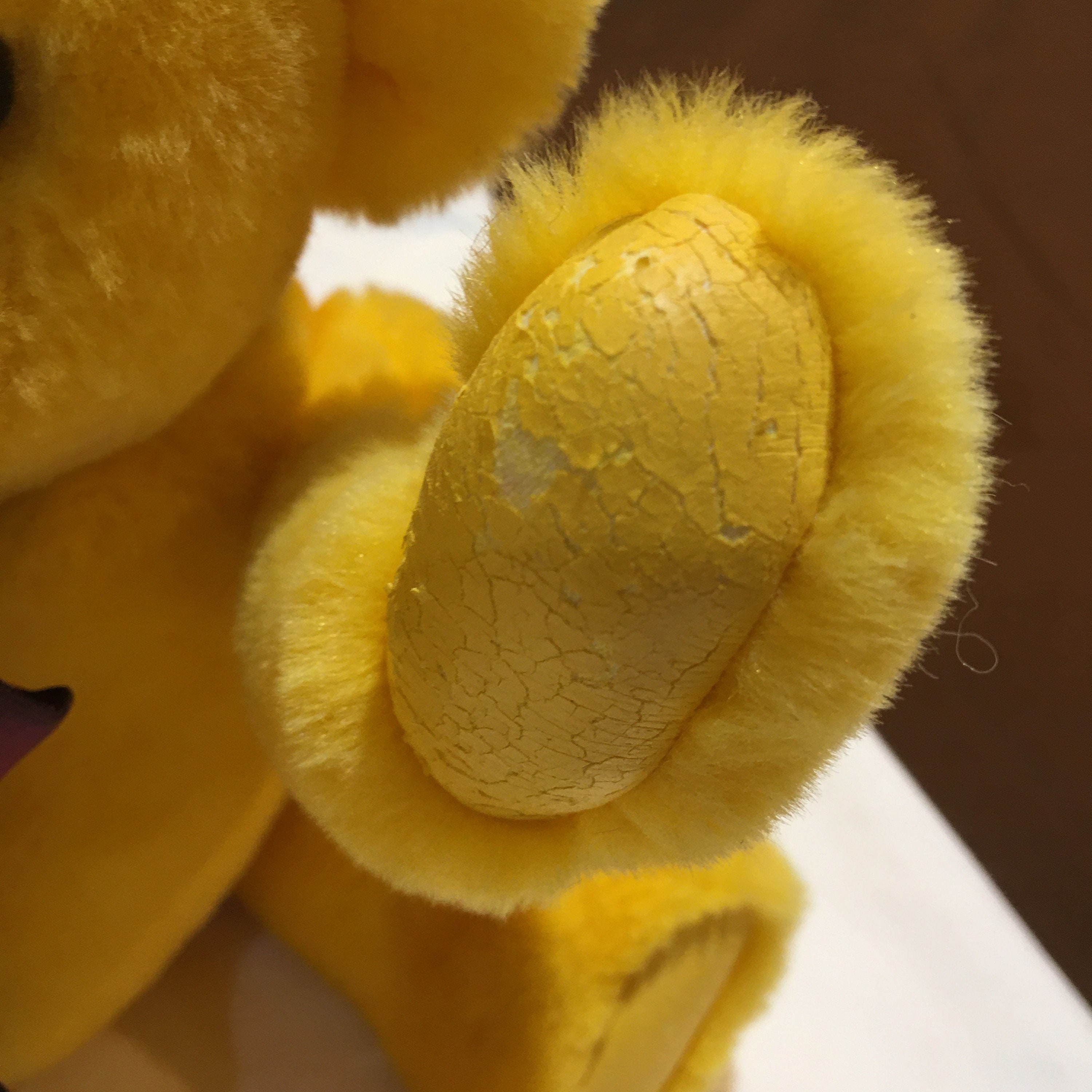 Vintage 12" Yellow Faux Fur Teddy Bear. School Bus Yellow Soft ...