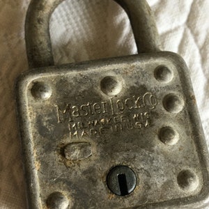 Vintage Master Lock and Key. Choose Size of Lock From Three Sizes ...