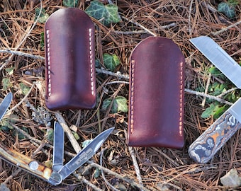 Leather EDC Pocket Knife Slip Build Your Own Pick Your Leather Color ...