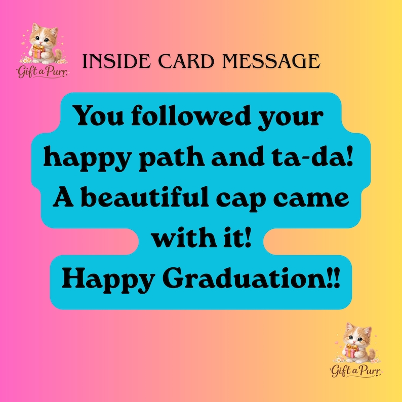 Animated Graduation Card | Kitten With Diploma, Graduation Cap (digital ...