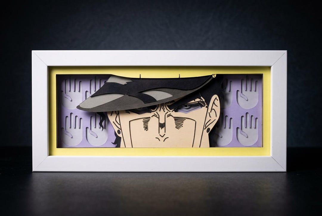 Anime Inspired Jojo's Bizarre Adventure Paper Carving Lamp: Jotaro ...