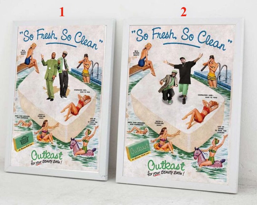 Outkast so Fresh, so Clean Vintage Poster, Retro Poster, No Framed ...