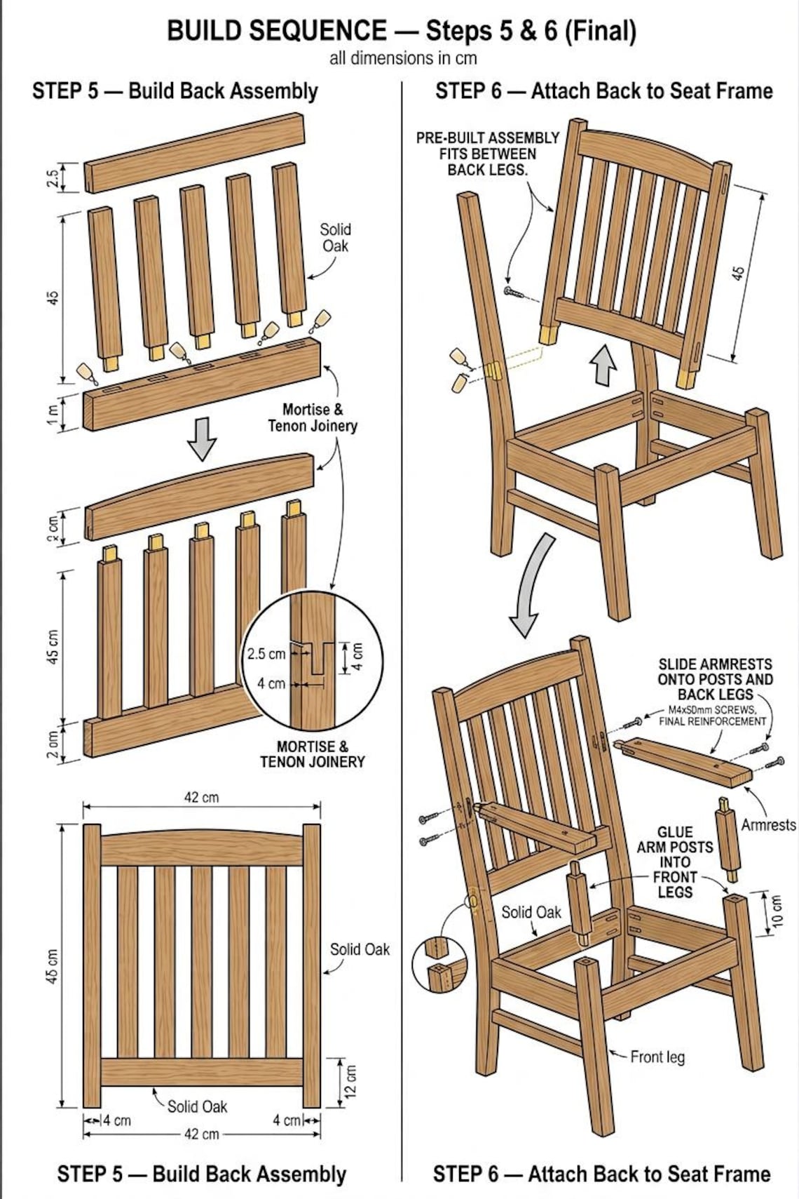 Wooden Rocking Chair Plans PDF | DIY Classic Oak Porch Rocking Chair ...