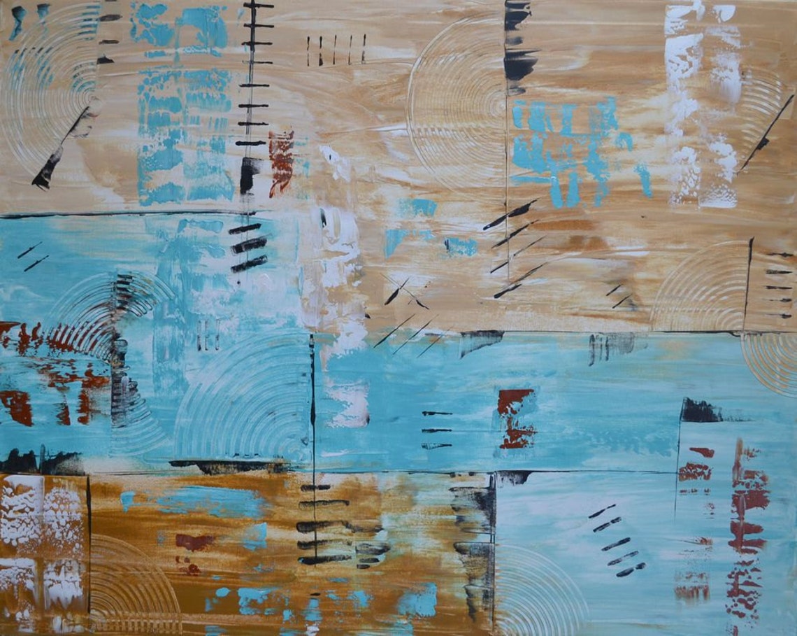 40 Original Large Abstract Landscape Painting Acrylic Painting Modern ...