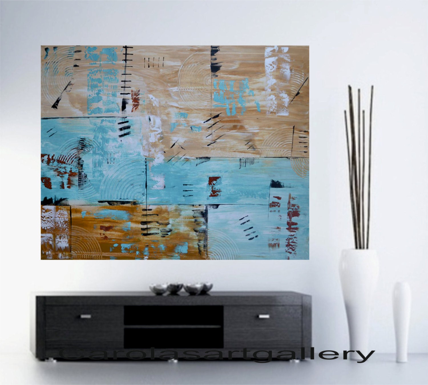 40 Original Large Abstract Landscape Painting Acrylic Painting Modern ...