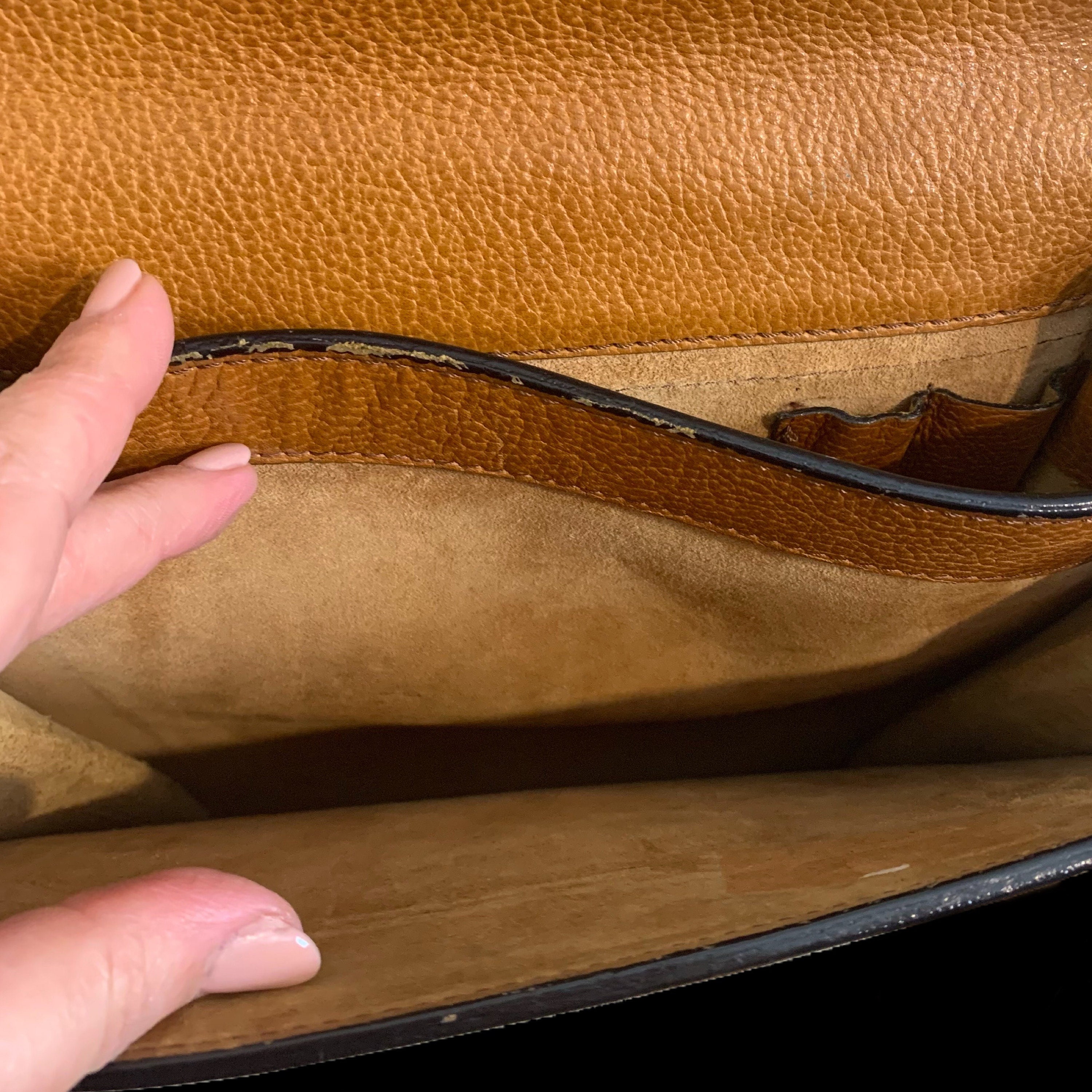 Louis Cardini Mens Vintage Brown Tan Genuine Leather Messenger Bag FREE ...