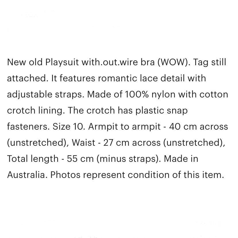 Playtex Lingerie 1980's Vintage White Lace Nylon Bodysuit Size 10 FREE ...