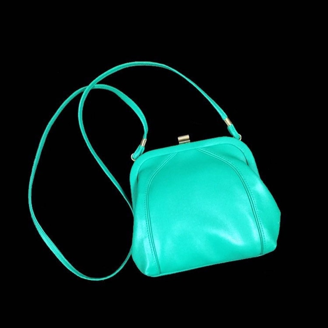 Crossbody Bag | 1980's Vintage | G.J. Coles | Seafoam Green | Faux ...