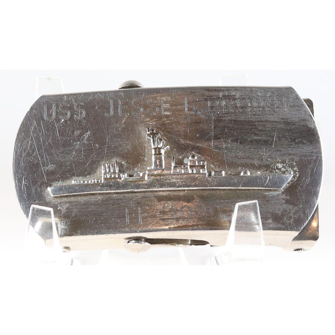 USS Jessie Brown FF-1089 Belt Buckle Military Style Solid Metal Buckle ...