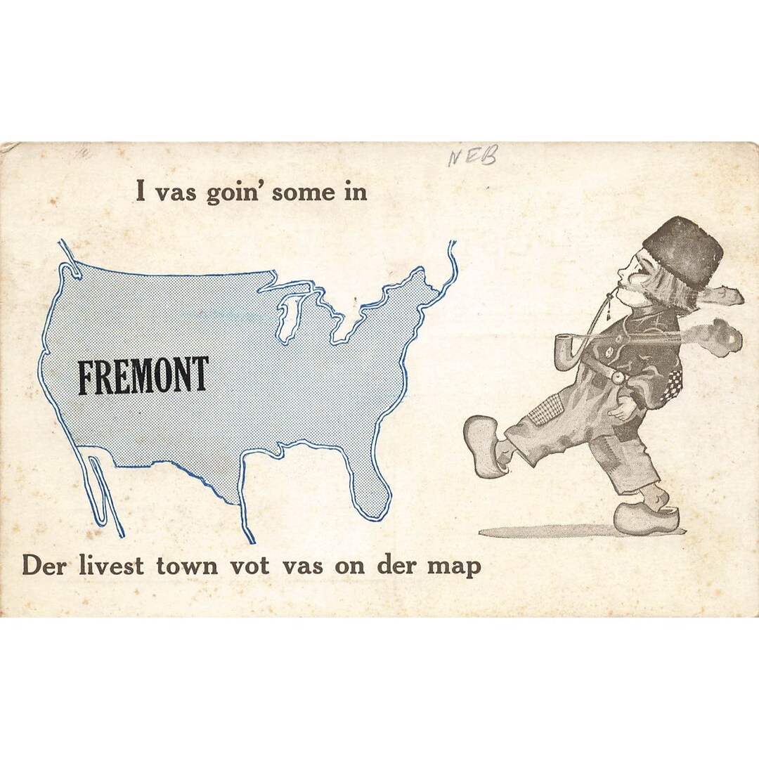 Postcard I Vas Goin' Some in Der Livest Town Vot Vas on Der Map Divided ...