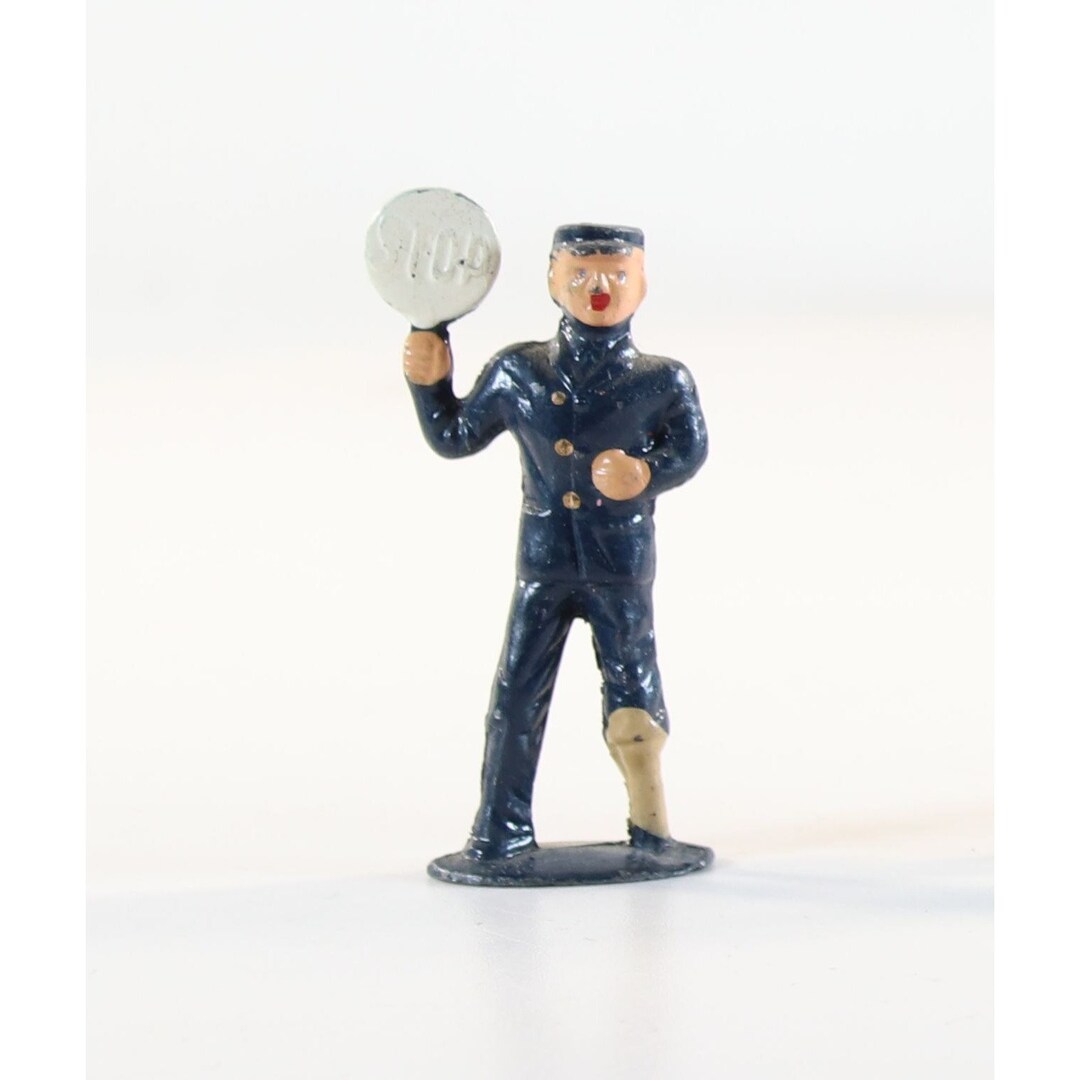 Barclay Lead Figure,train Conductor Holding Sign 1950s, 1.75 Tall ...