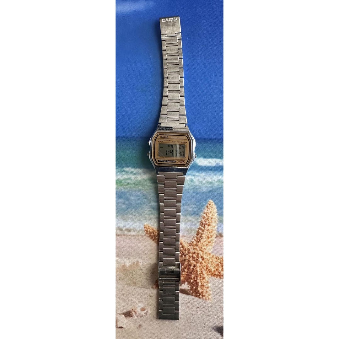 Casio Alarm Watch A158WE Stainless Steel (pre-owned) GC - Etsy