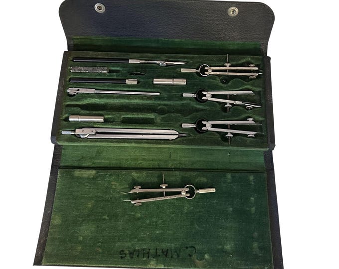 Vtg Drawing Instrument Set Original Case Drafting Tools 1950s GC - Etsy