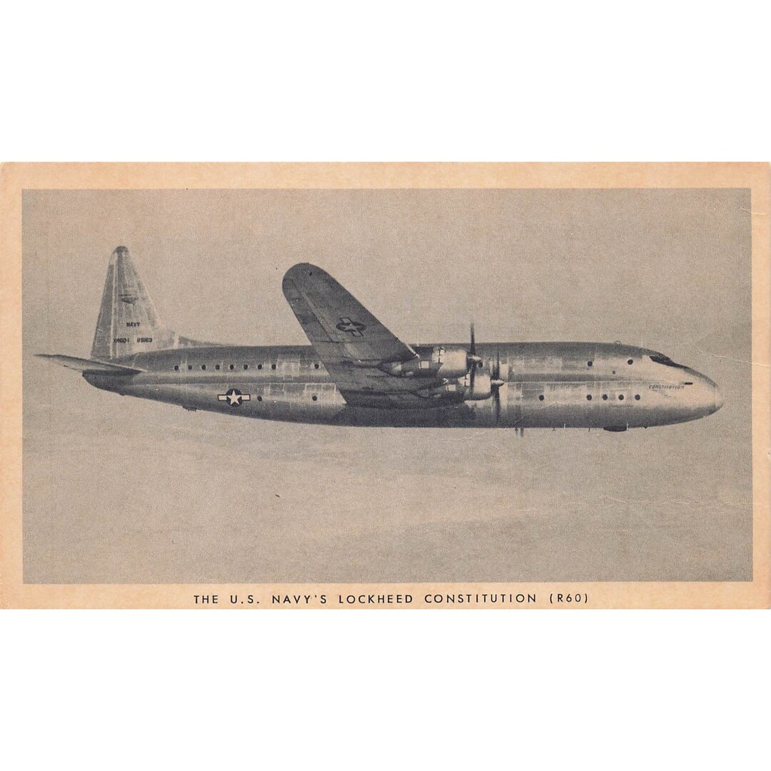 Postcard the U.S. Navy's Lockheed Constitution (R 60) Vintage - Etsy