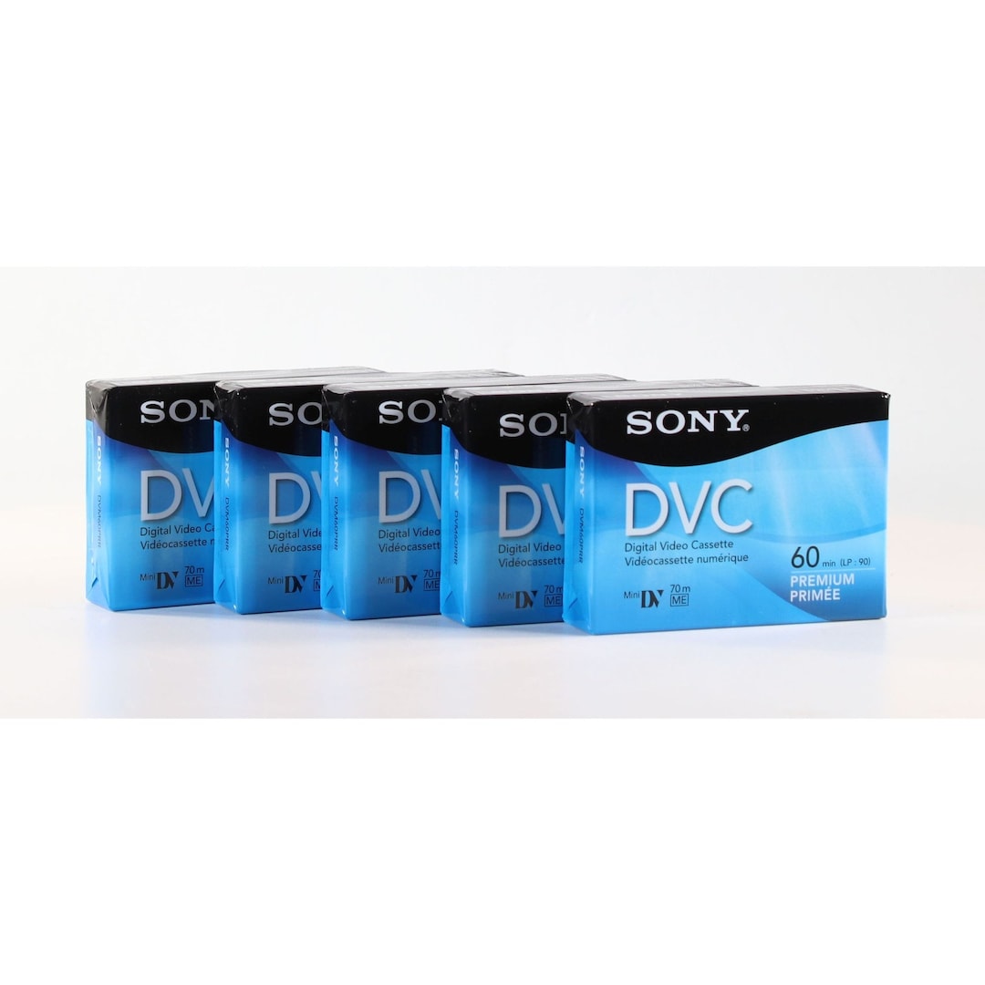 Sony DVM60PRR Premium Mini DV 60 Minute DVC Digital Video Cassette Box ...