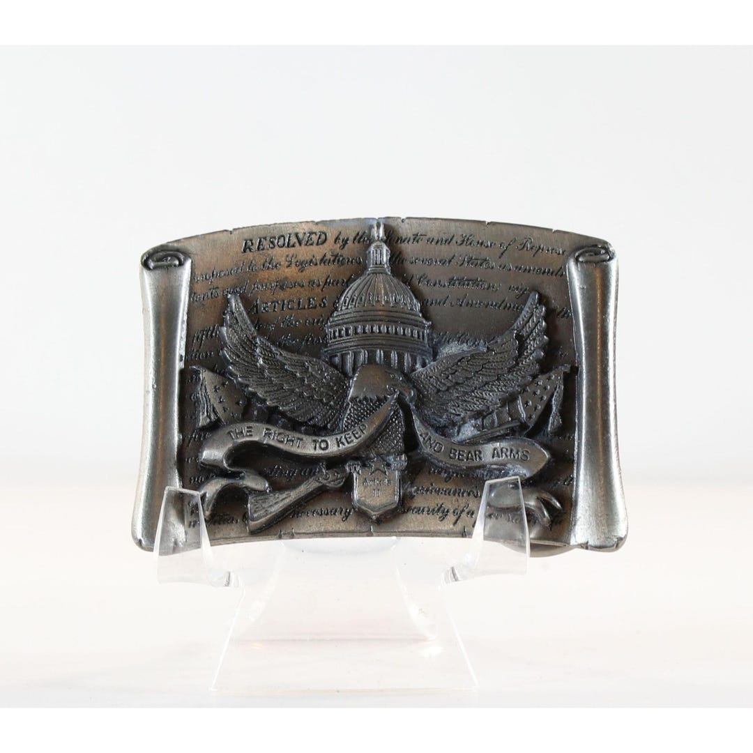 2nd Amendment Eagle Right to Keep and Bear Arms Belt Buckle 1983 Made ...