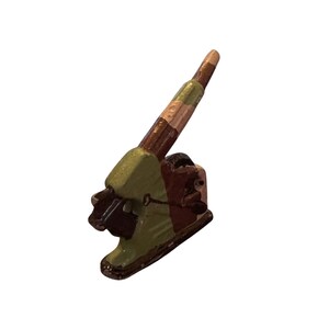 Lead Howitzer Cannon WW1 Figure 2" Tall Original Paint, Lead Cast Toy ...