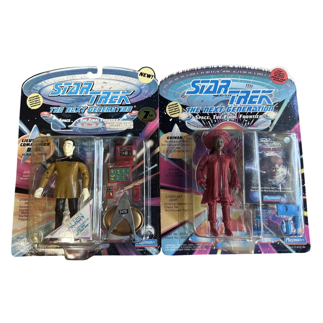 Star Trek Action Figures Next Generation Commander Data & Guinan Pre ...